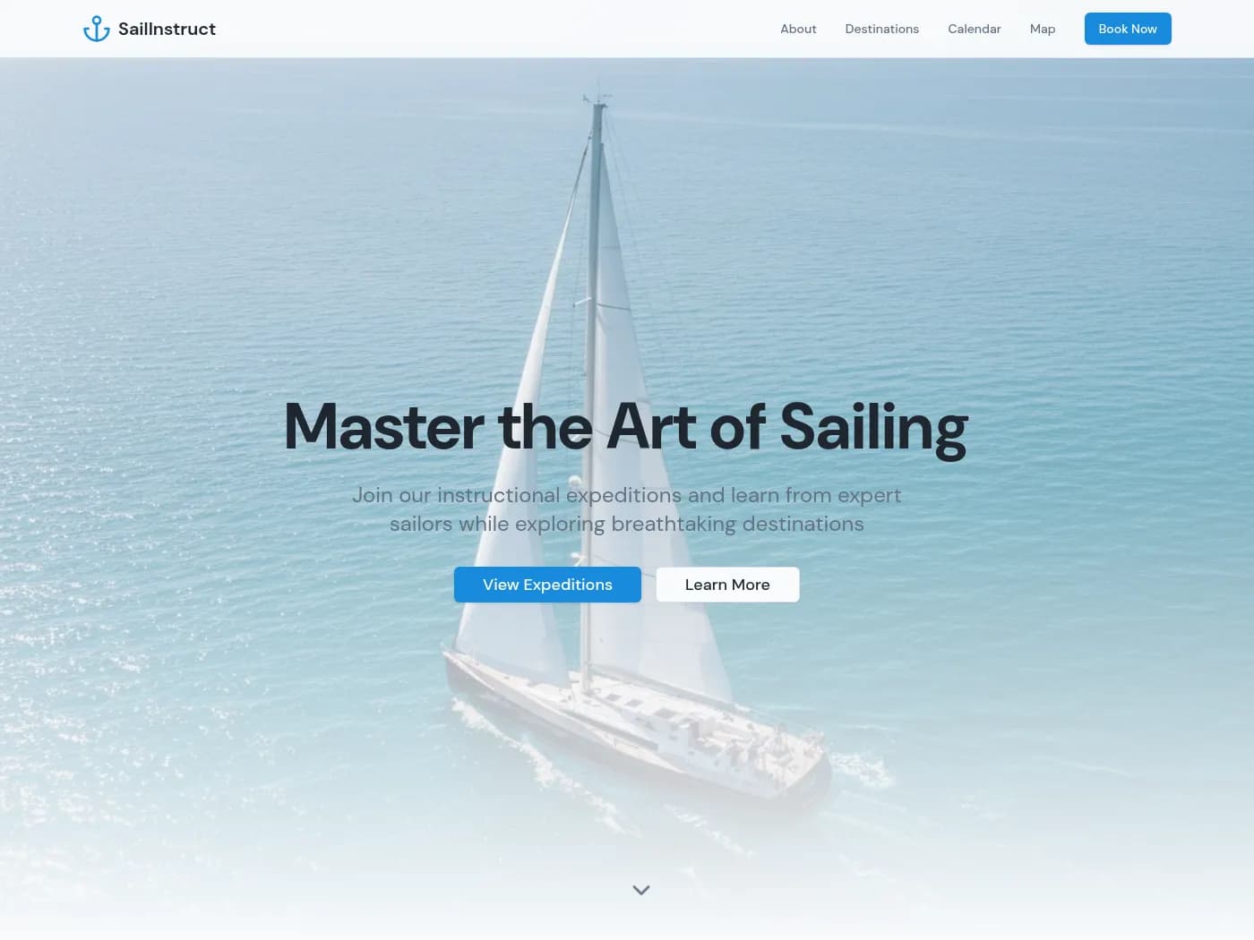Sailing Company Media Showcase Website