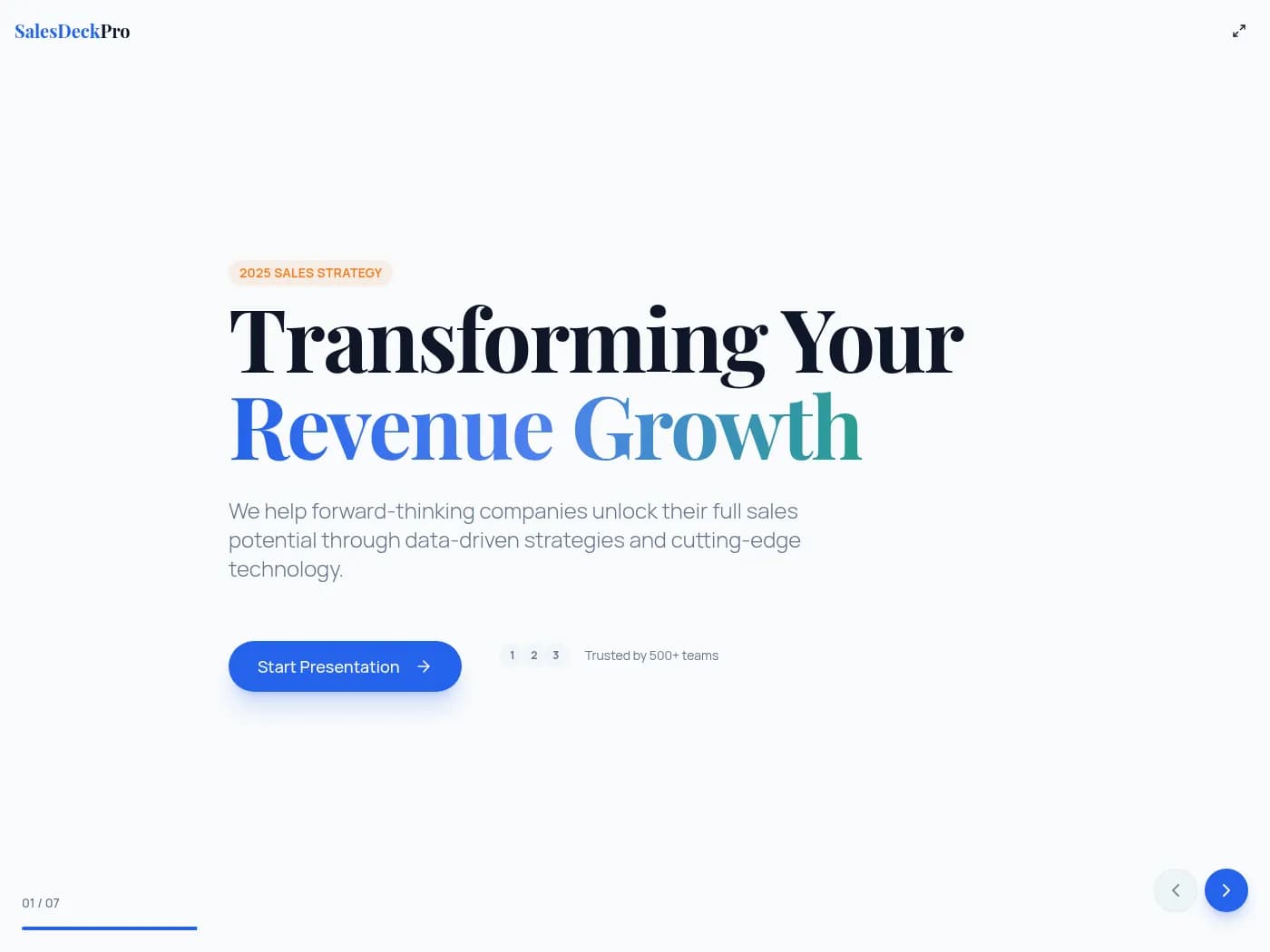 Sales Deck Pro