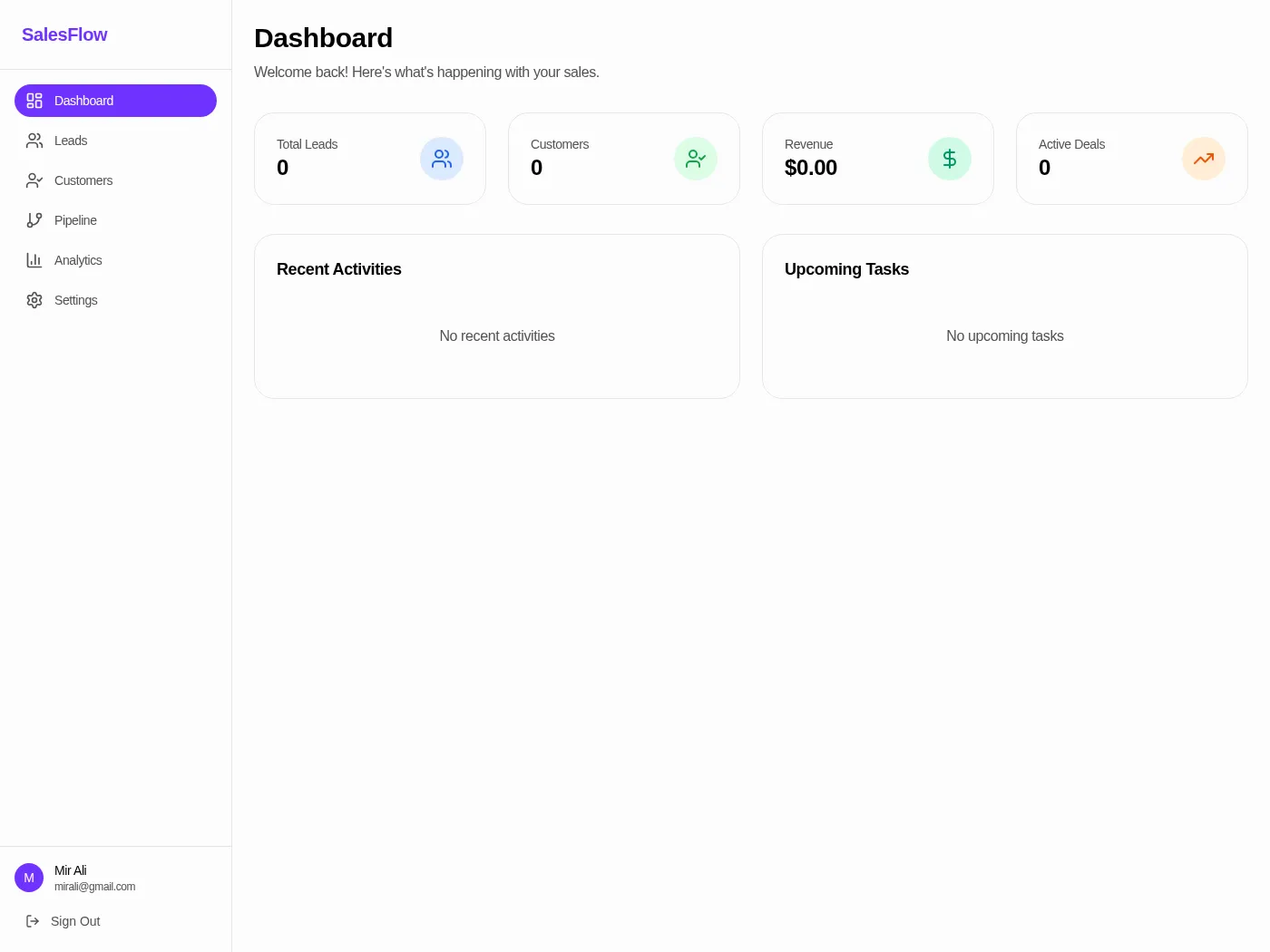SalesFlow: Streamlined Sales Management App