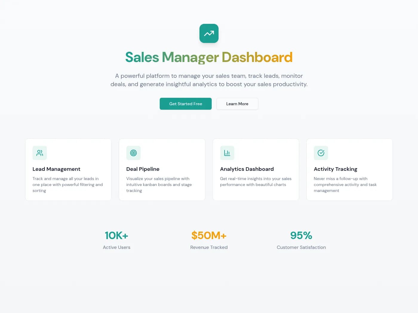 Sales Manager Dashboard