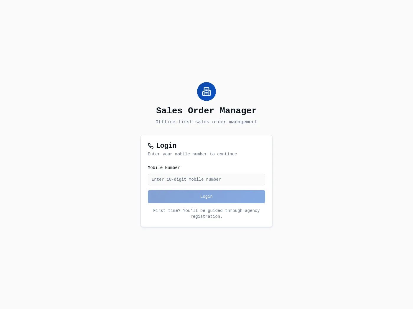 Sales Order Manager