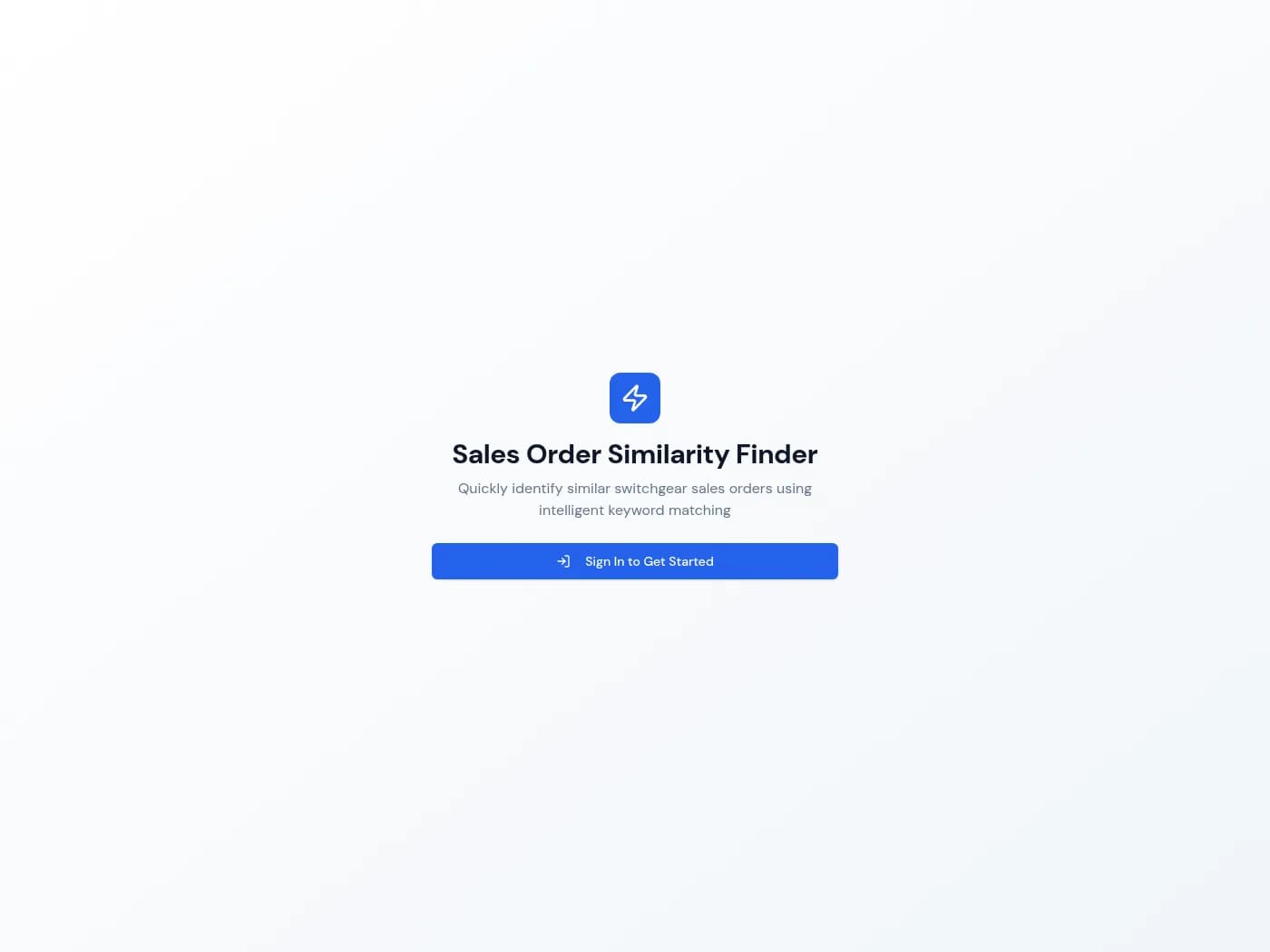 Sales Order Similarity Finder for Switchgear Products