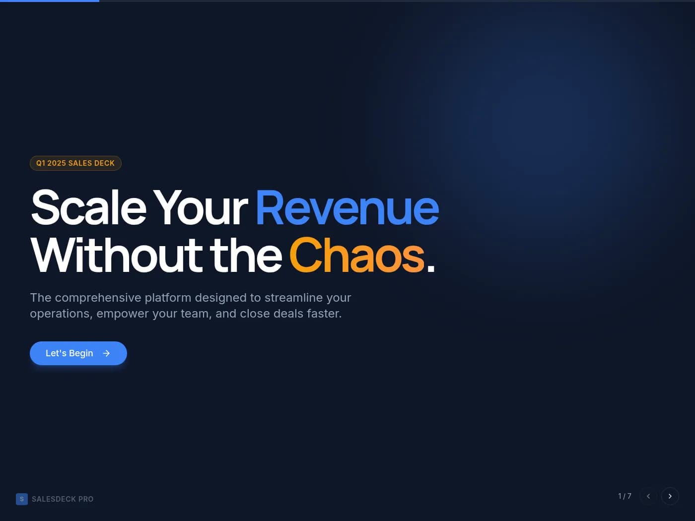 Sales Pitch Deck Pro