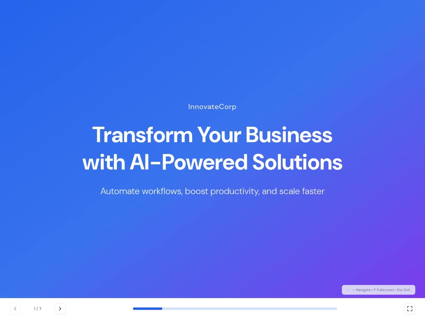Sales Pitch Deck Creator