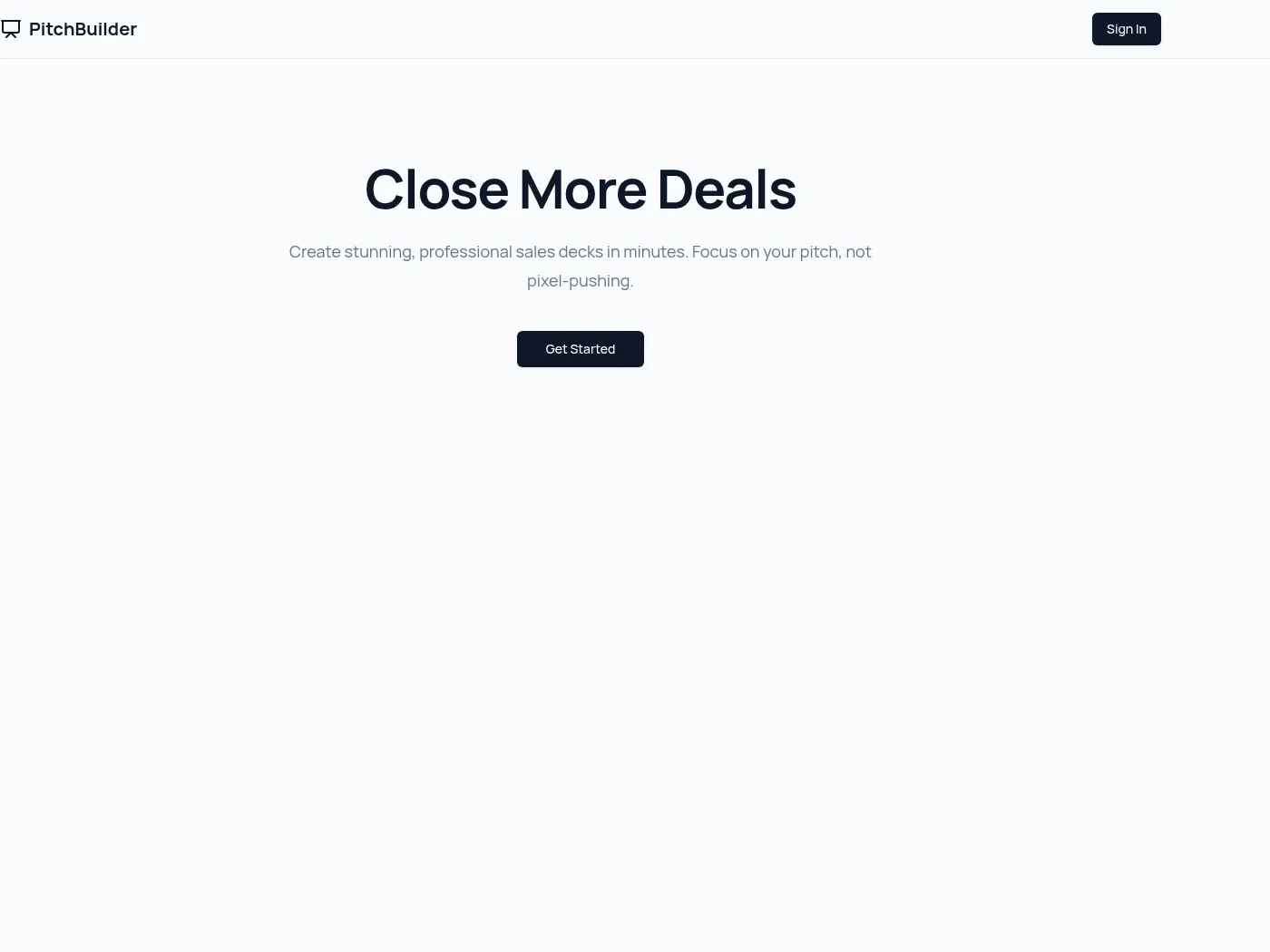 Sales Pitch Presentation Builder