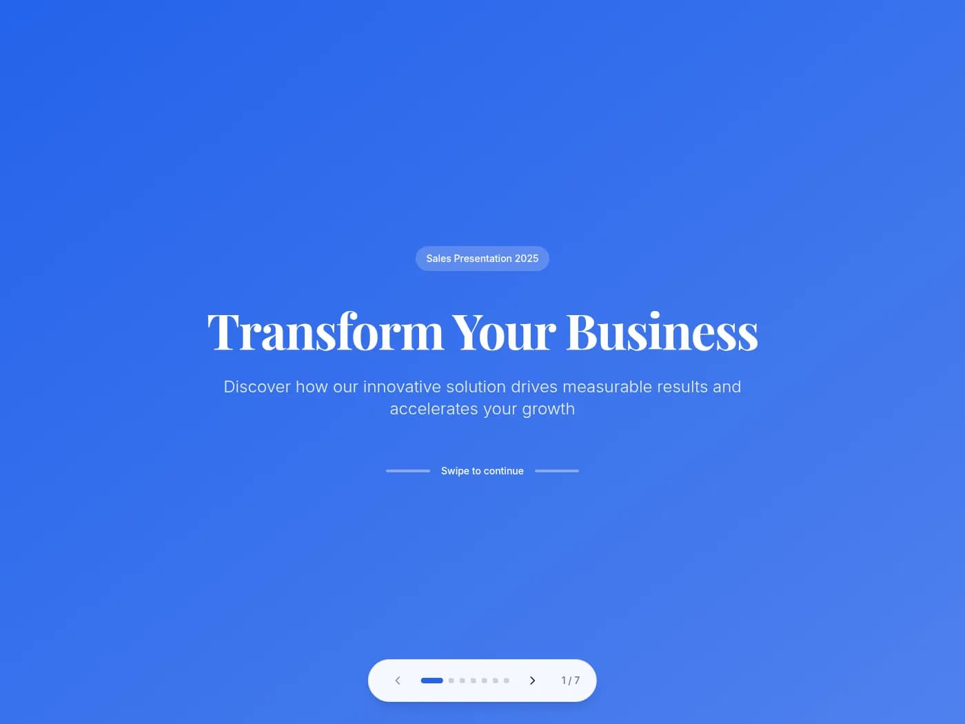 Sales Pitch Presentation Builder