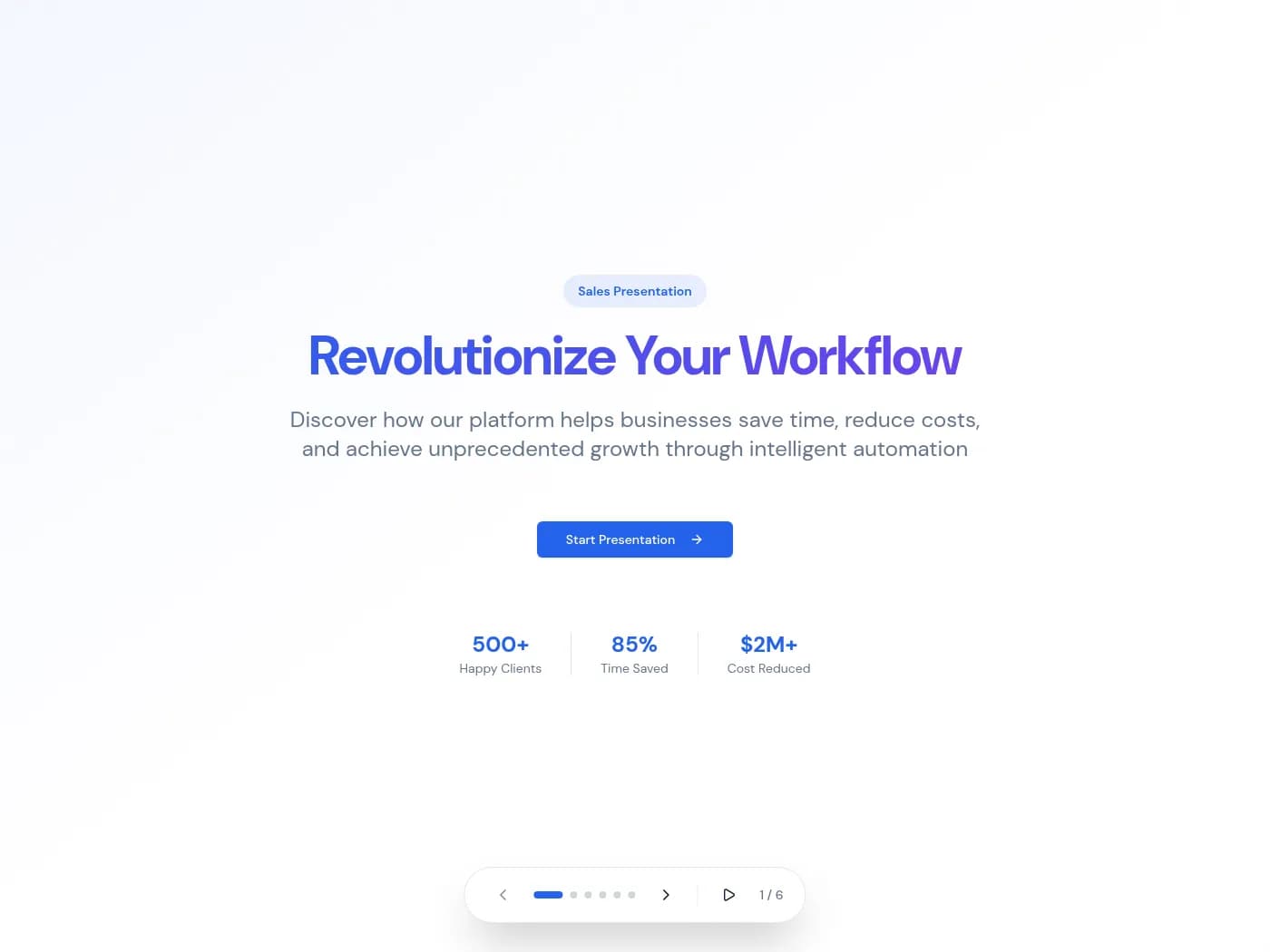 Sales Pitch Presentation Builder