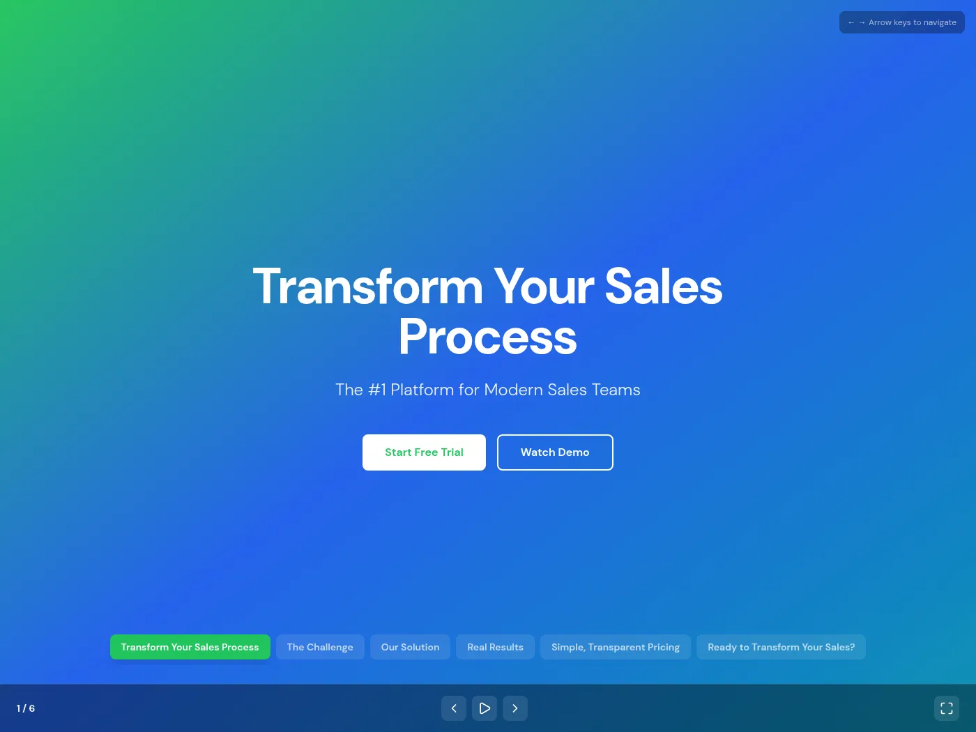 Sales Pitch Presentation Builder