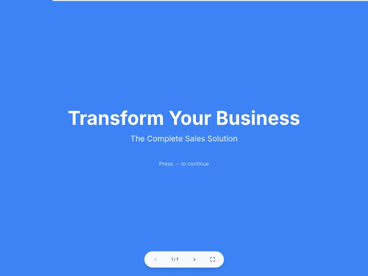 Sales Pitch Presentation Builder