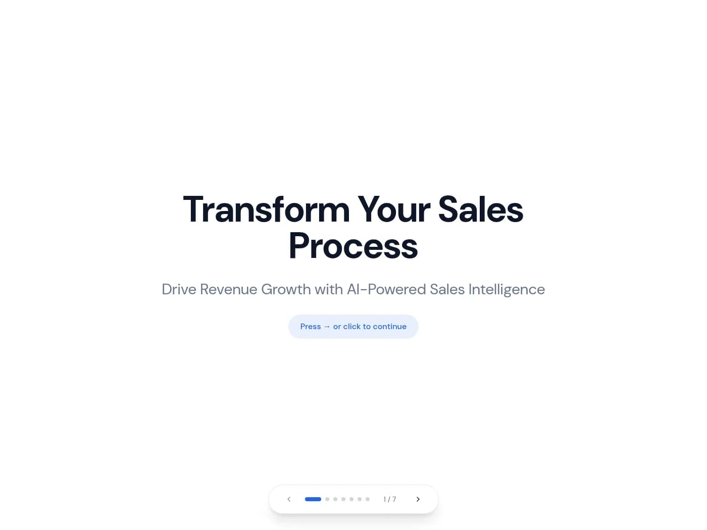 Sales Pitch Presentation Deck Builder