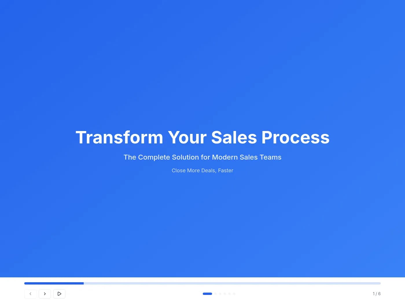 Sales Pitch Presentation Deck Builder
