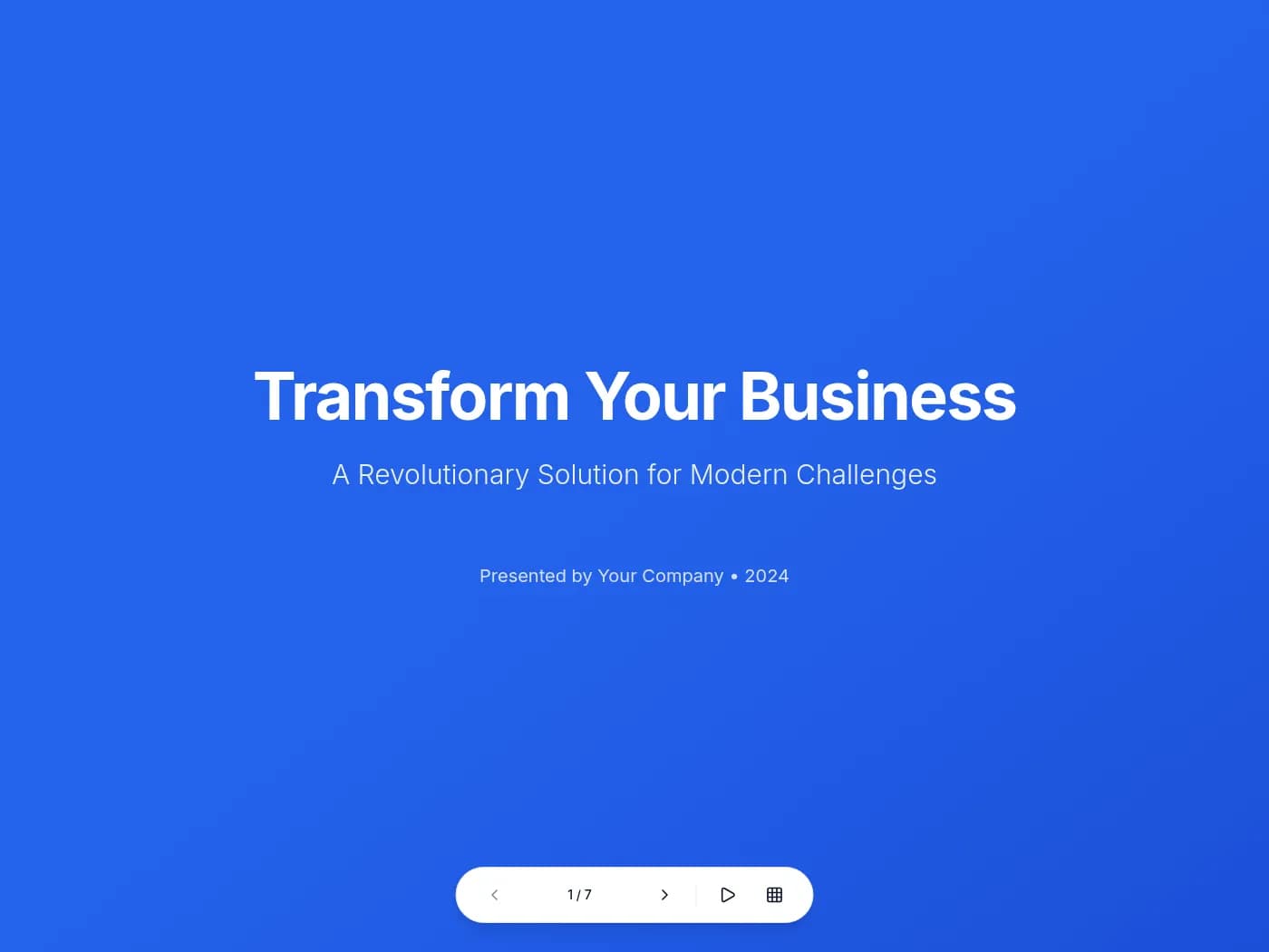 Sales Pitch Presentation Generator