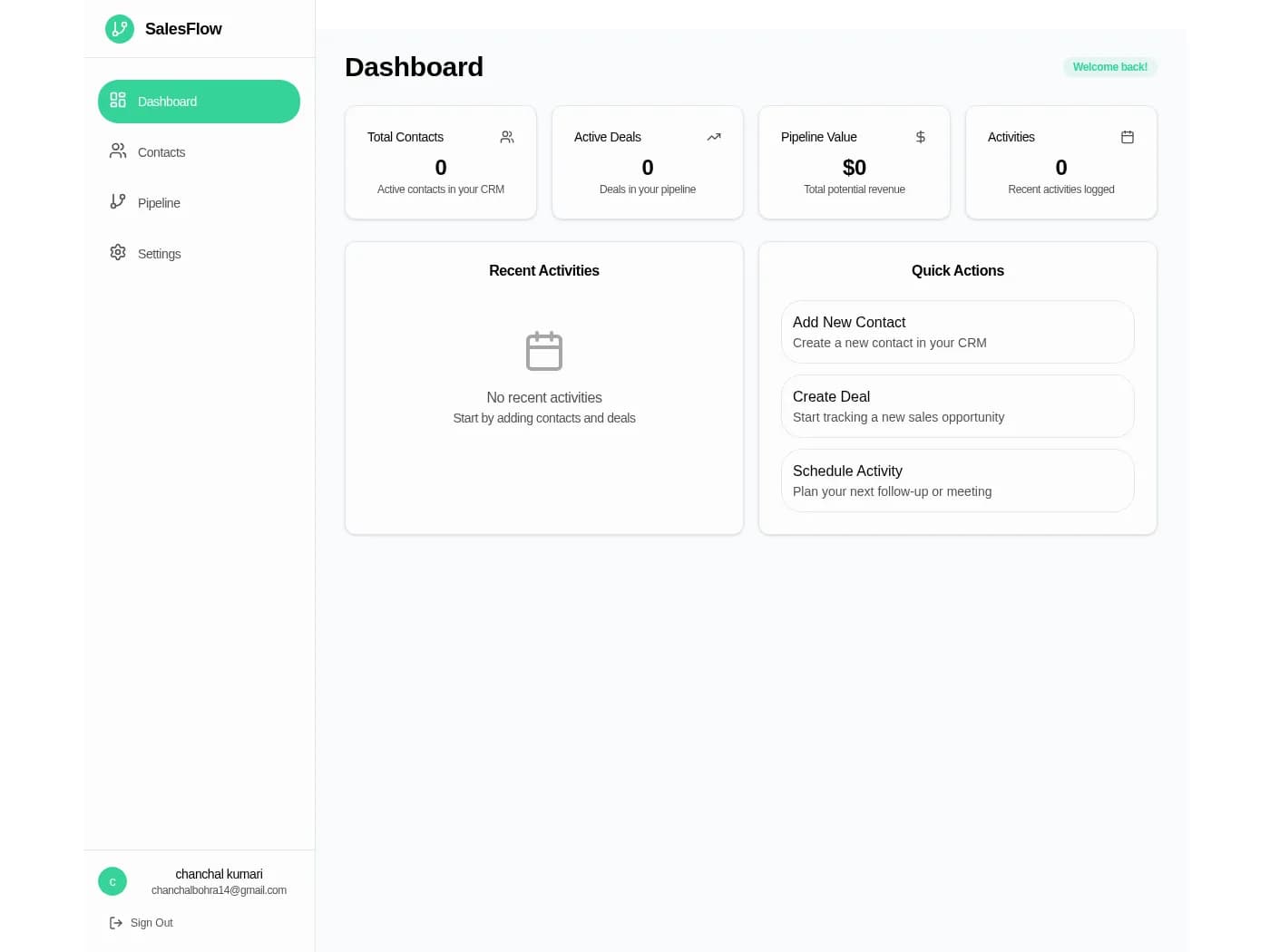 SalesFlow CRM: Simple Multi-User Pipeline Tracker