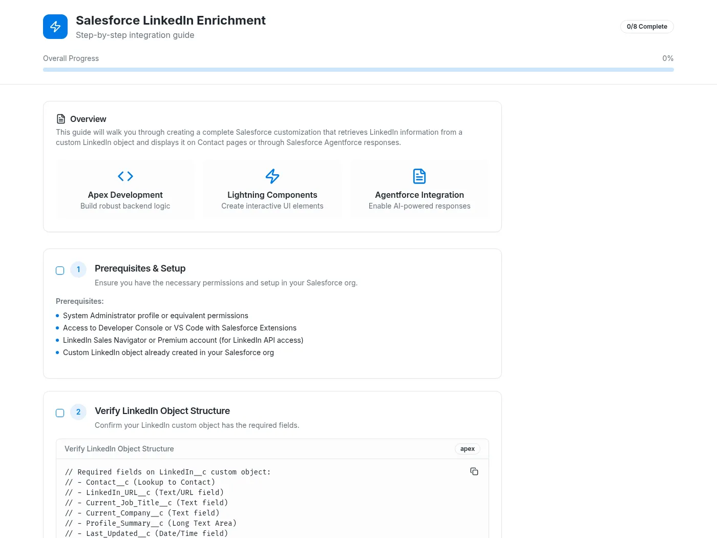 Salesforce LinkedIn Enrichment Guide