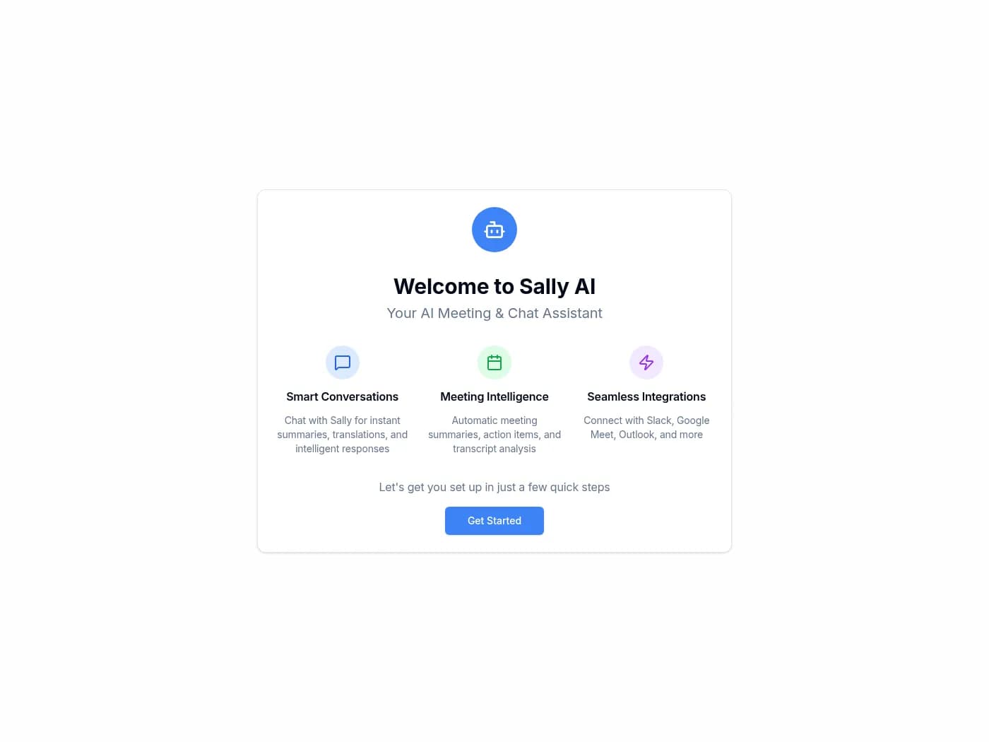 Sally AI: Modern SaaS Platform for AI-Powered Chat & Meeting Intelligence