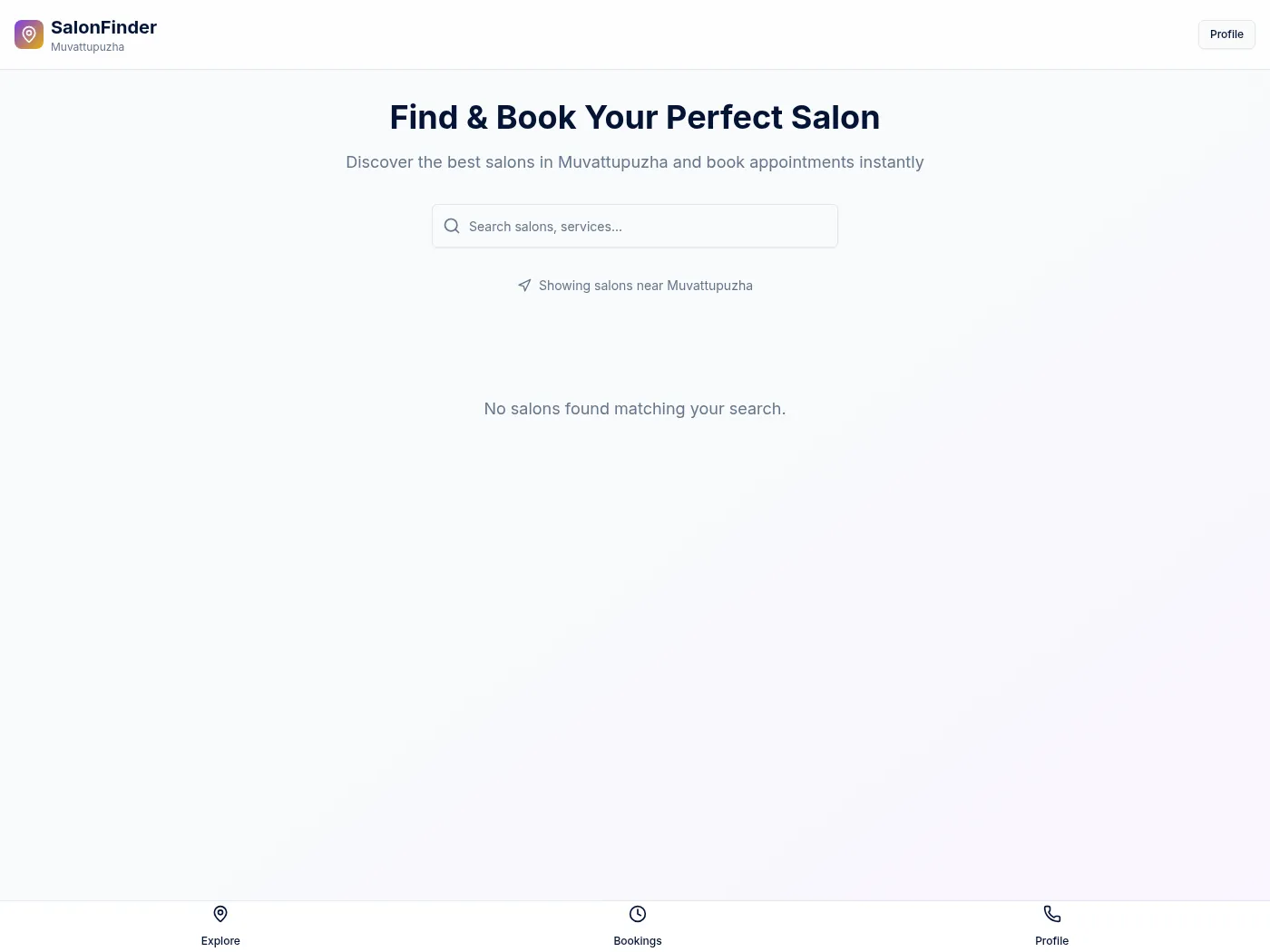 SalonFinder: Nearby Salon Booking & Reservation App