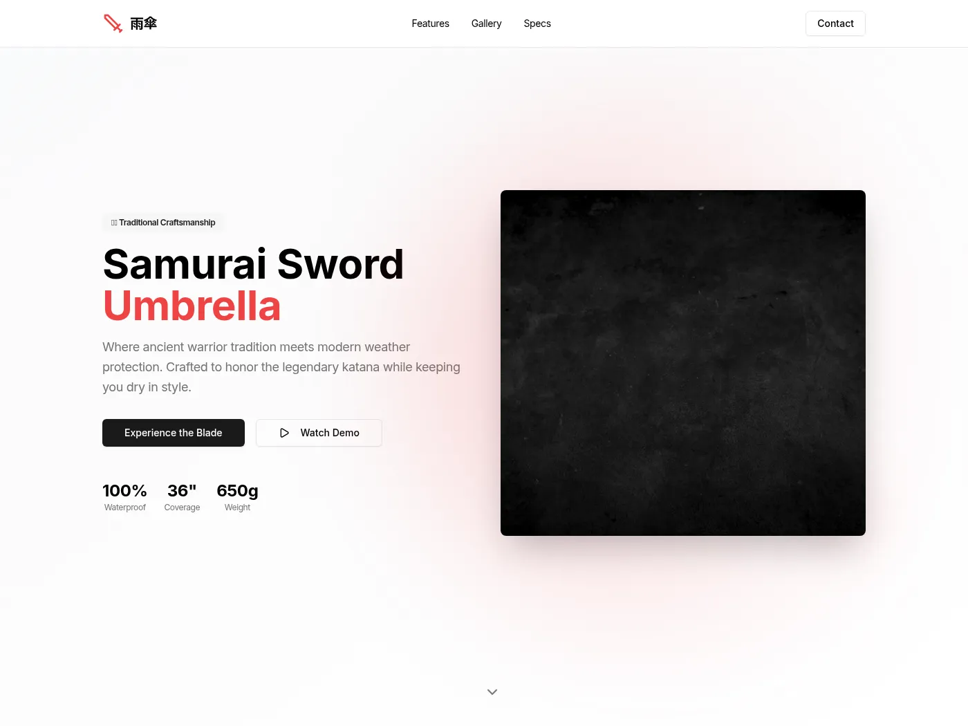 Samurai Sword Umbrella Concept Showcase