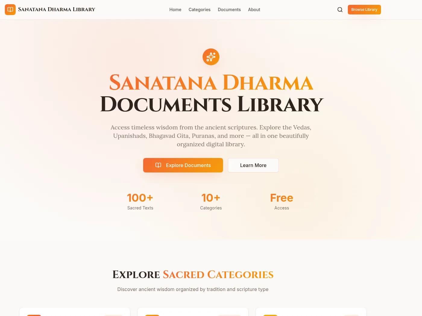 Classic Sanatana Dharma Documents Library