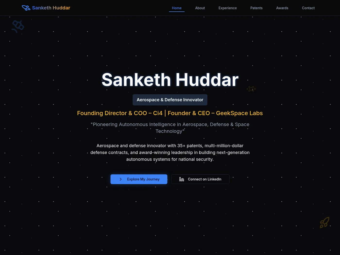 Sanketh Huddar – Aerospace & Defense Innovator Personal Website