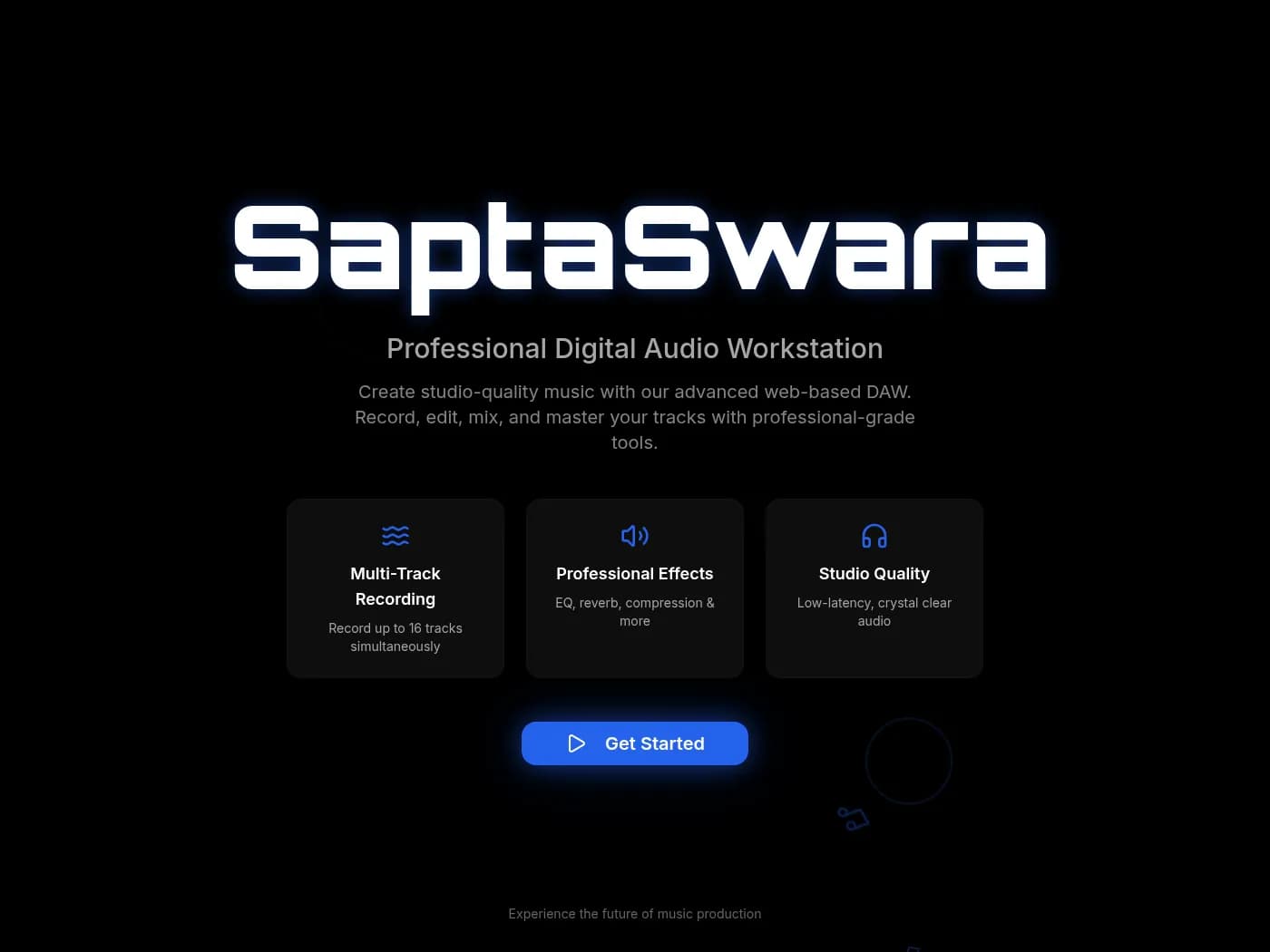 SaptaSwara: Web-based Digital Audio Workstation for Studio-Quality Music Production