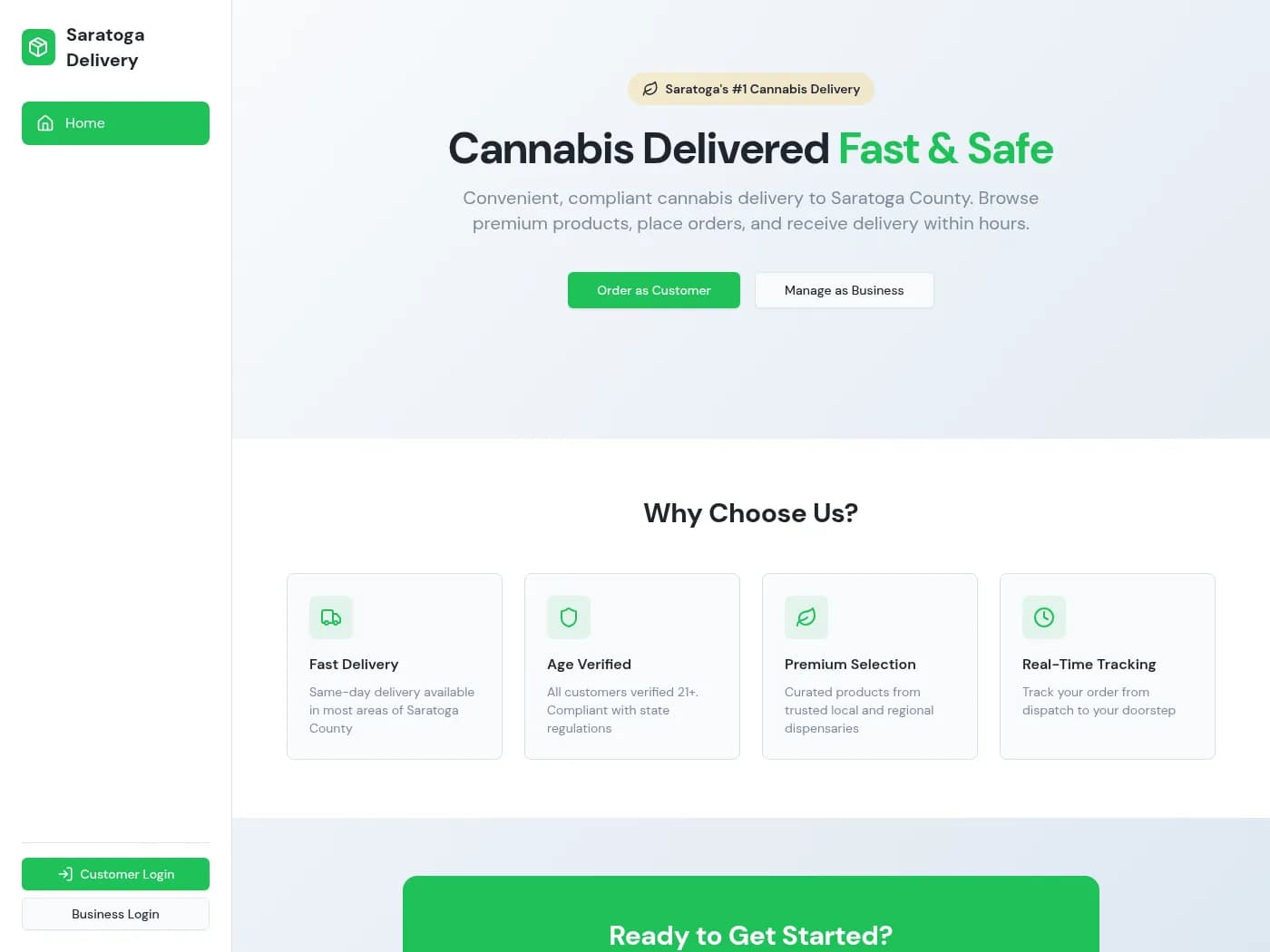 Saratoga Cannabis Delivery App