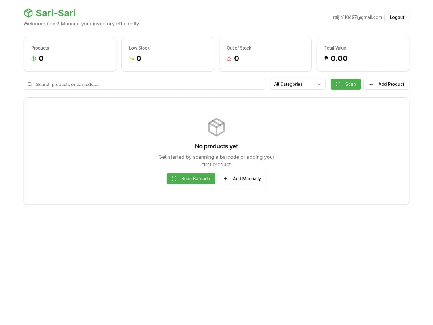 Sari-Sari Store Barcode Inventory App