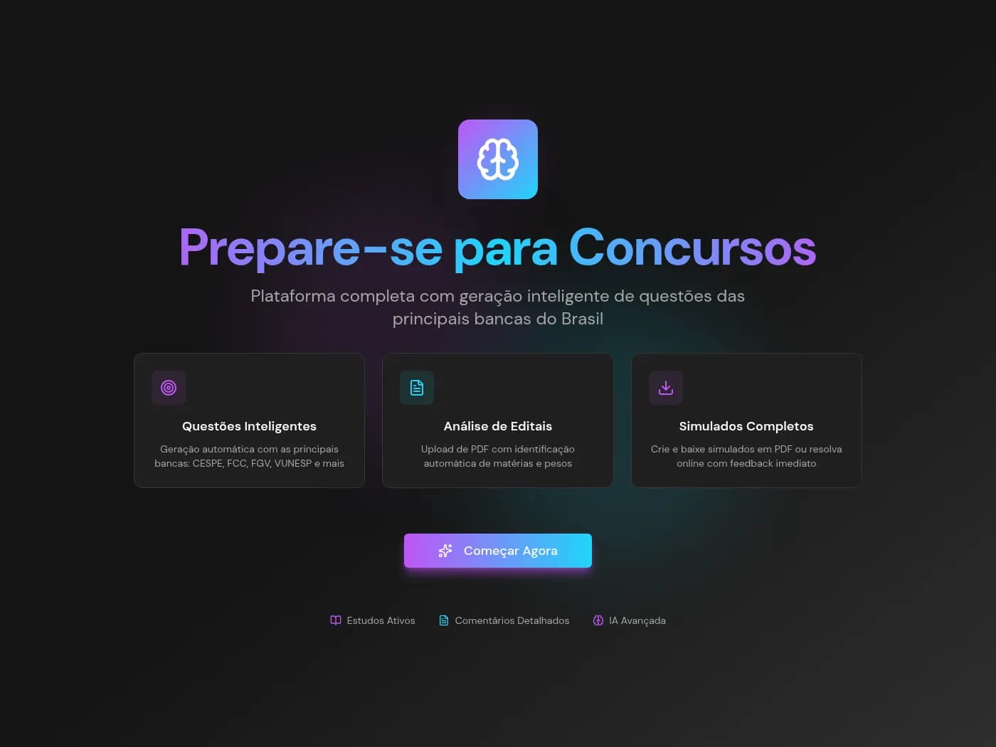 Simulador de Questões para Concursos com Análise de Editais e Geração de Simulados