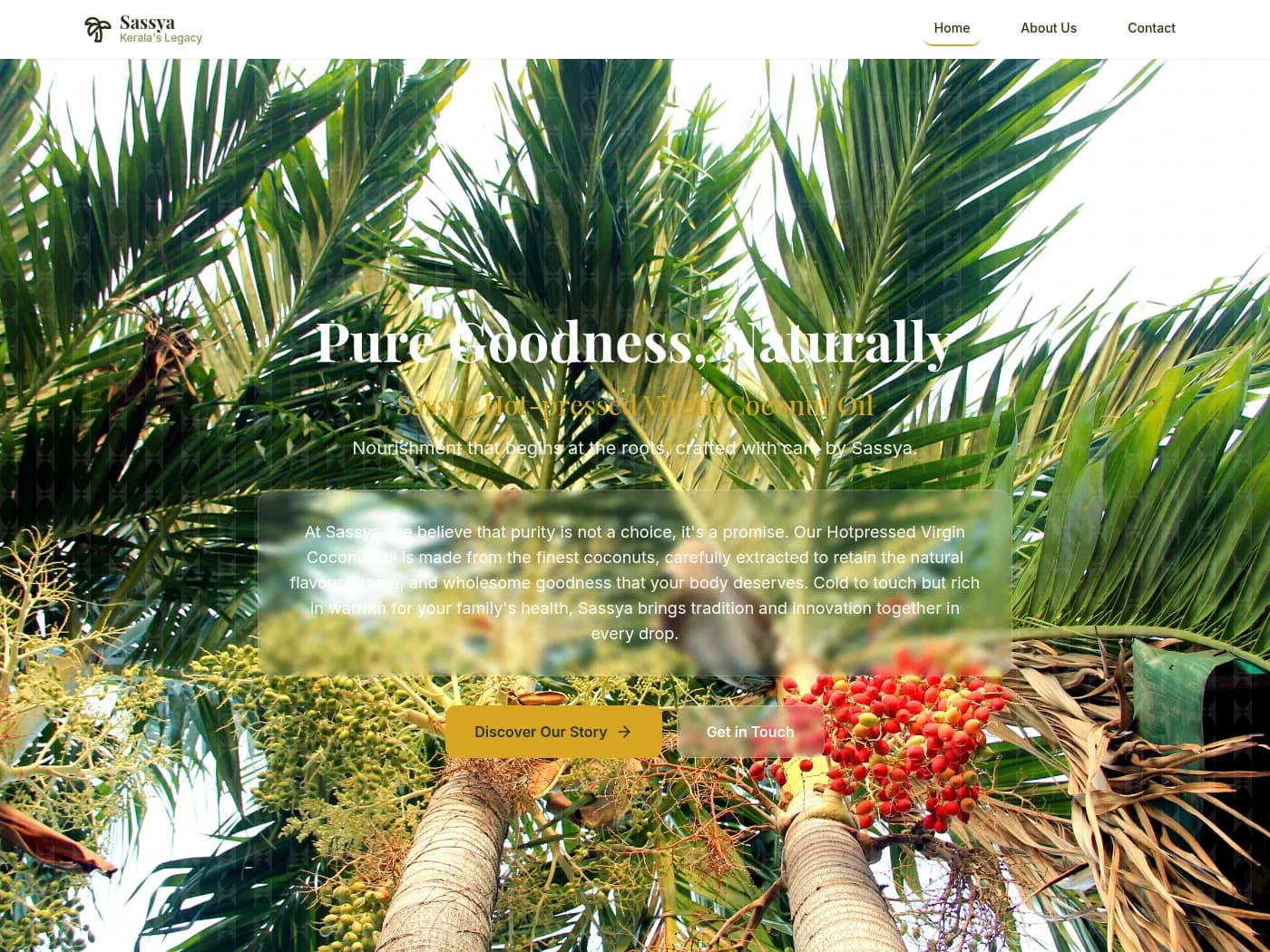 Sassya Virgin Coconut Oil – Kerala's Legacy Website
