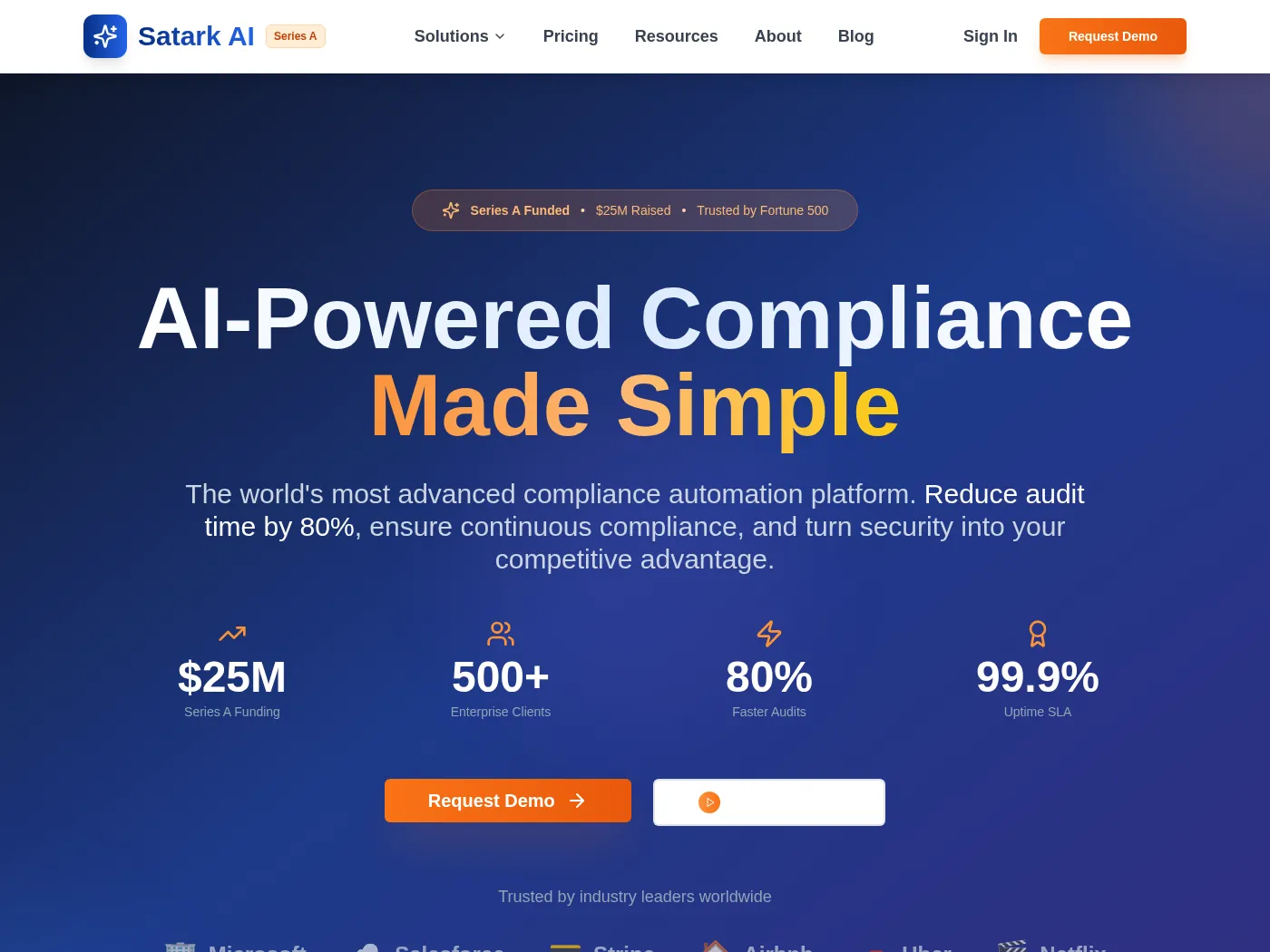 Satark AI Compliance Platform Website
