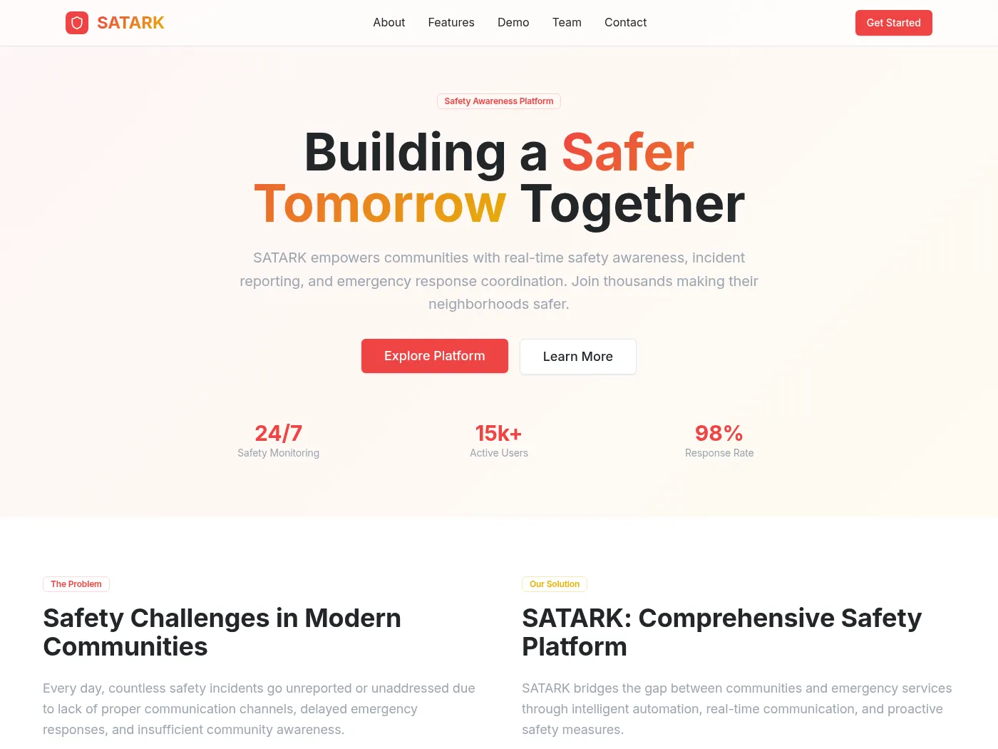 SATARK: Safety Awareness Platform Website