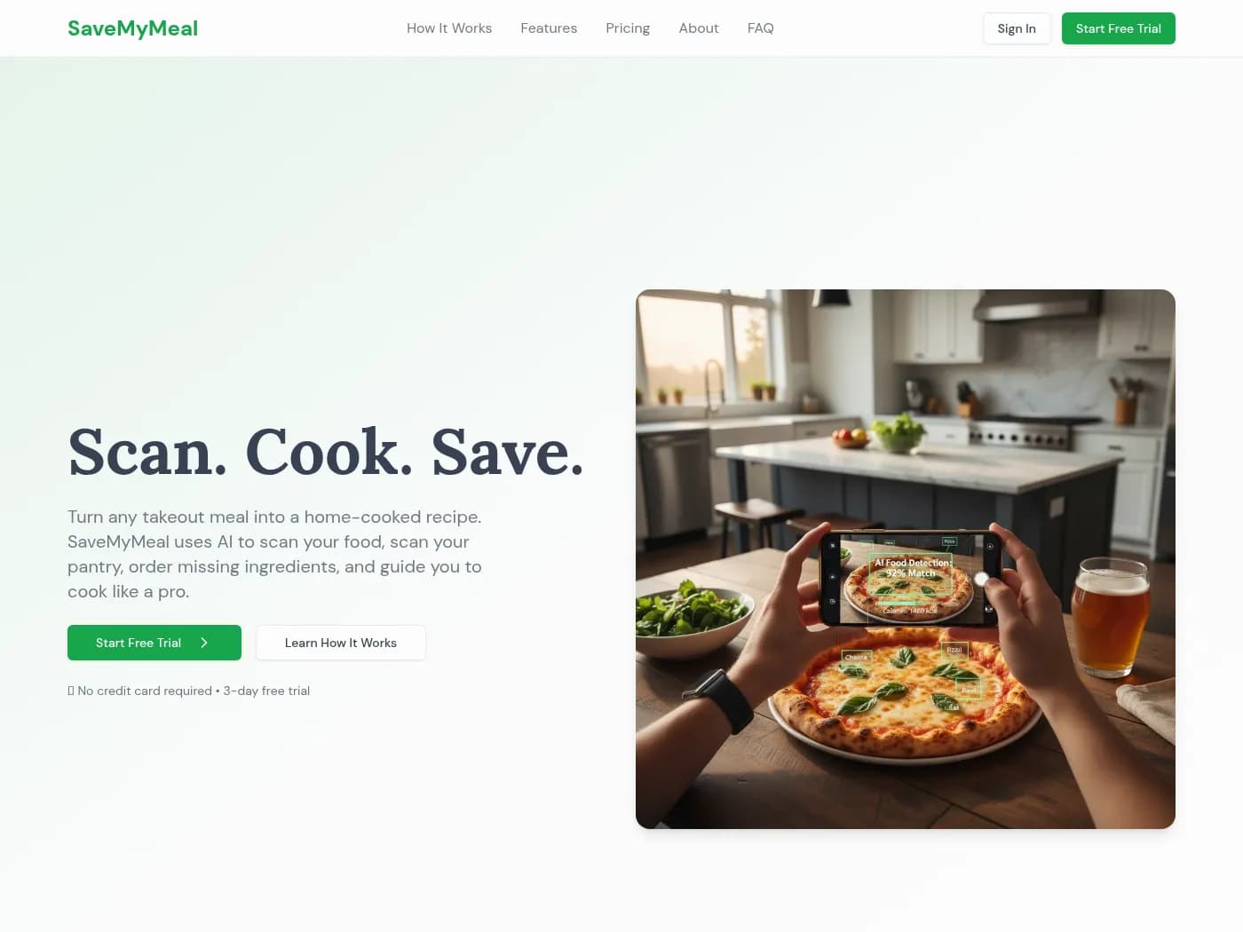 SaveMyMeal Web Platform – AI-Powered Meal Planning & Grocery Delivery Site