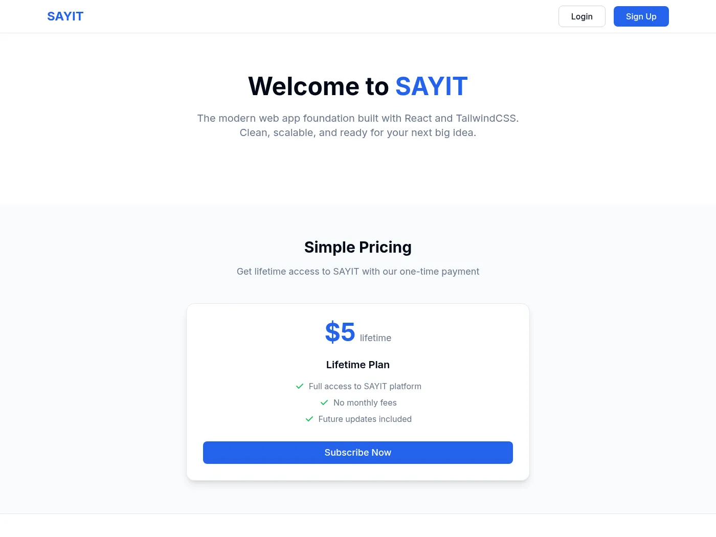 SAYIT Web App Foundation