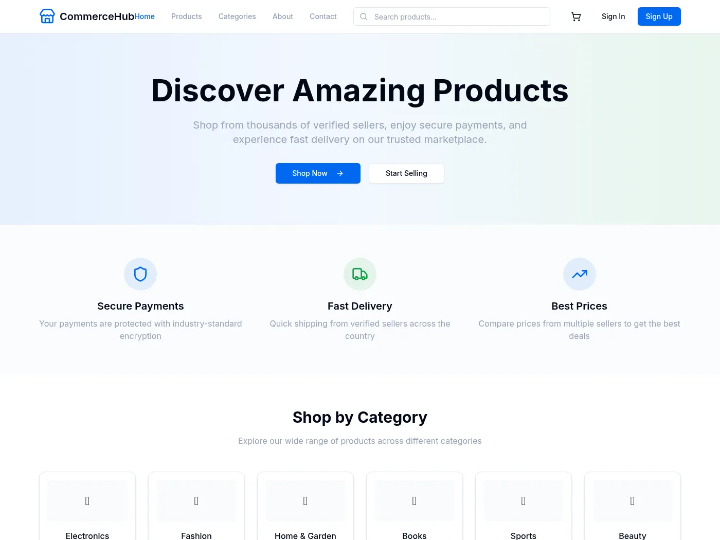 Scalable Multi-Role E-Commerce Platform (Storefront, Seller Portal & Admin Dashboard)
