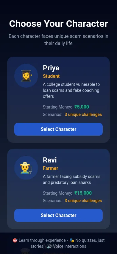 Scamwise: 3D Mobile Game for Financial Literacy & Scam Awareness