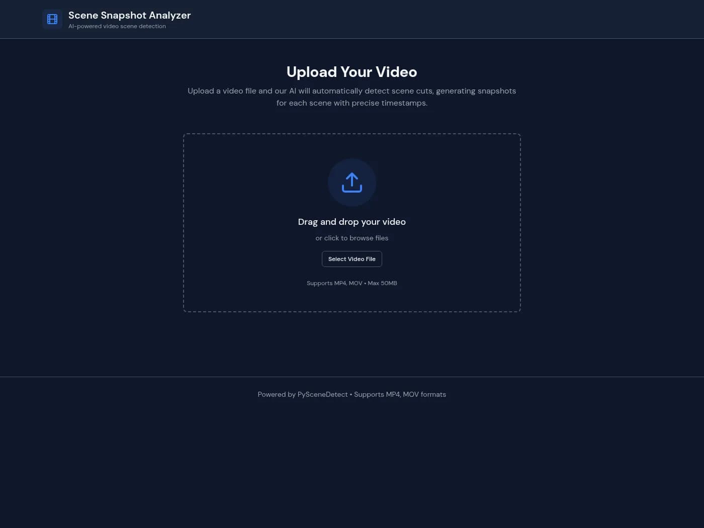 Scene Snapshot Video Analyzer