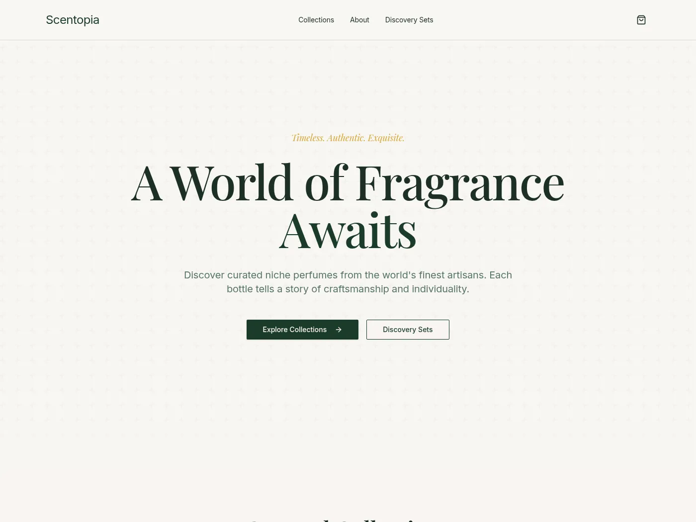 Scentopia – A Luxury Niche Fragrance Storefront Redesign