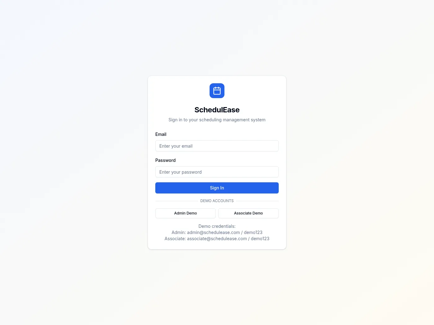 SchedulEase: Modern Responsive Frontend for Scheduling Management System