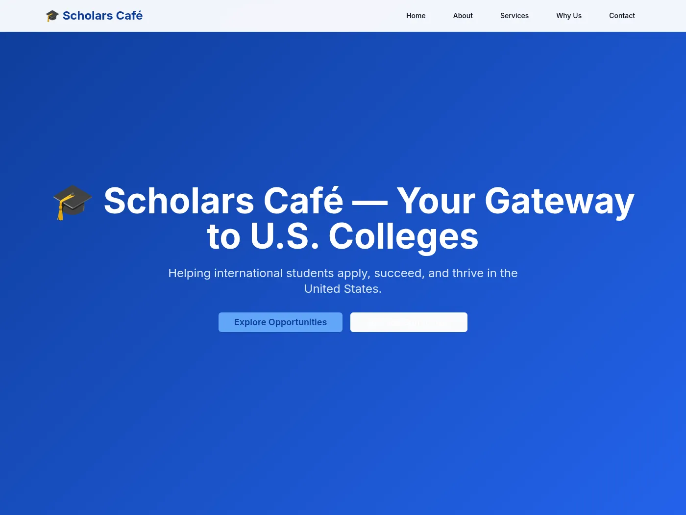 Scholars Cafe Global Study Abroad Website