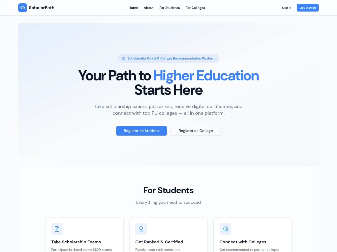 Scholarship & College Recommendation Platformv2.1