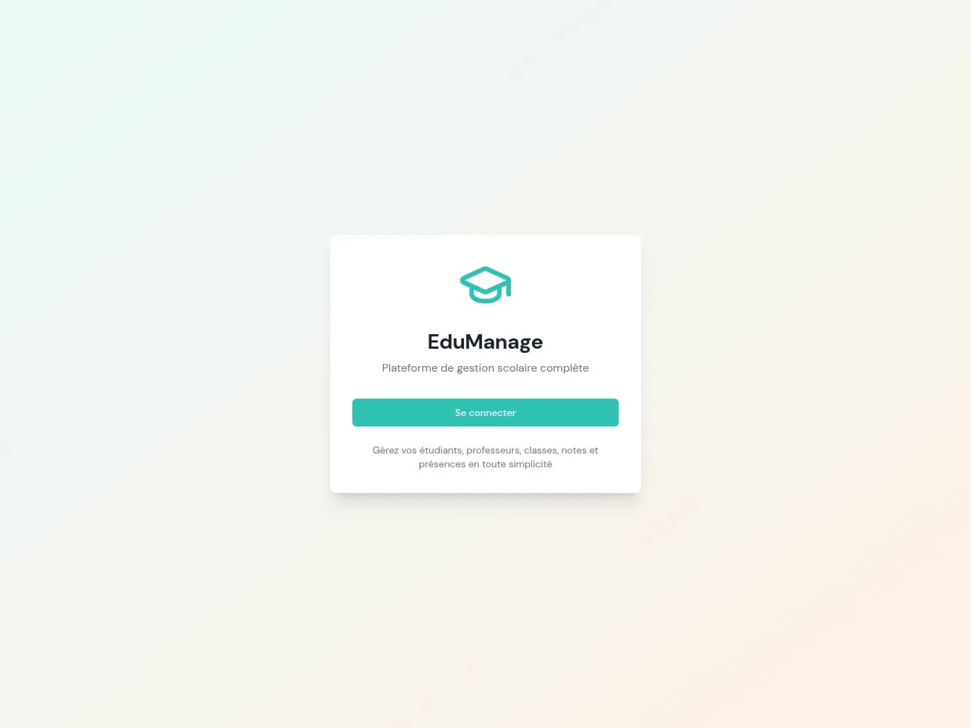 EduManage Web App