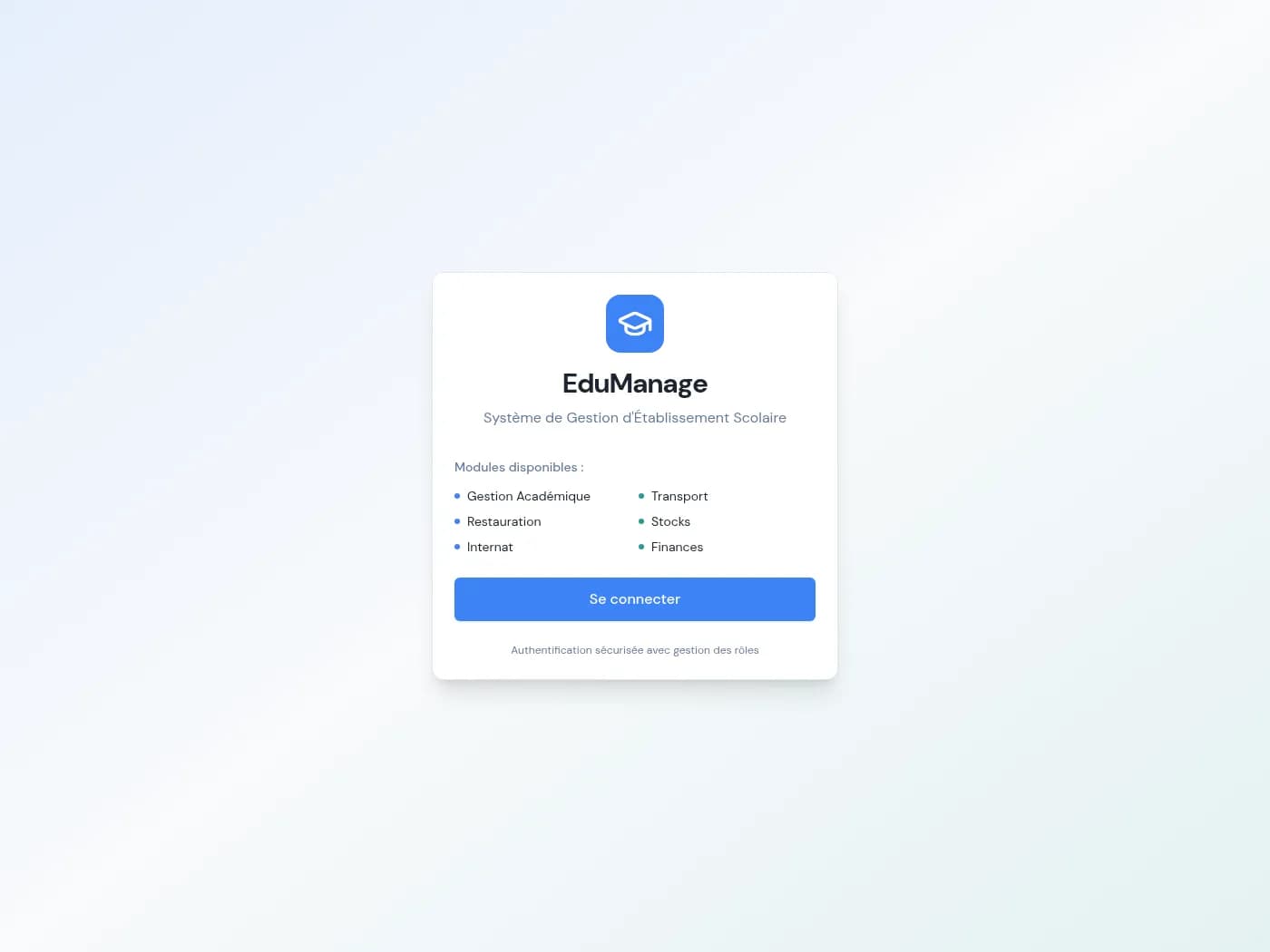 EduManage Dashboard
