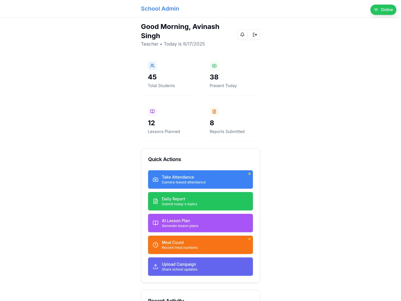 Offline-Ready PWA & AI-Powered Admin Platform for Rural Schools
