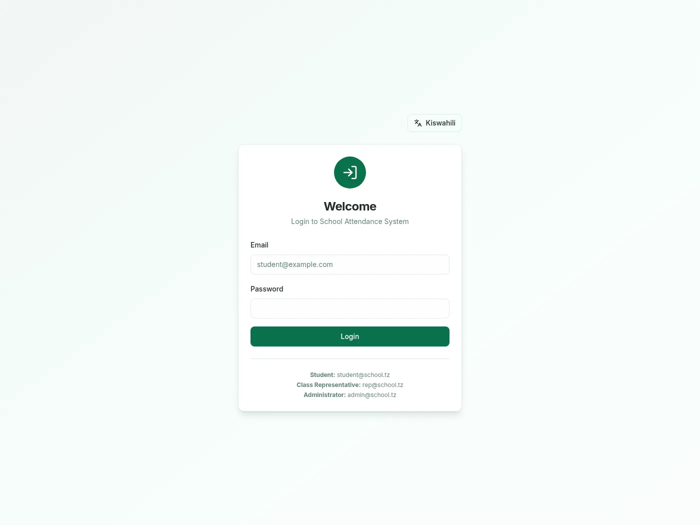 Role-Based School Attendance Management System for Tanzanian Schools