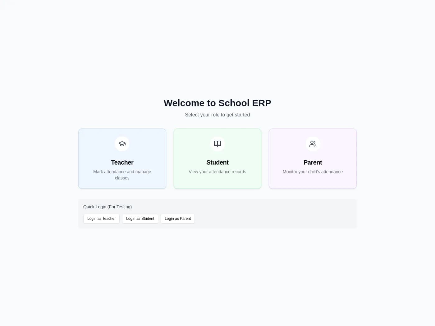 School ERP System with Attendance Module