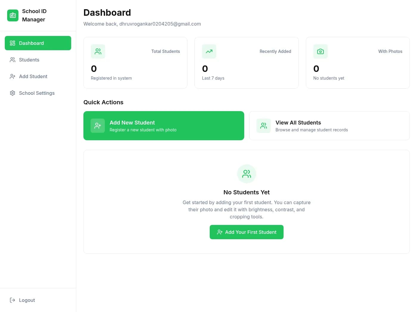 School ID Data Manager with Enhanced Photo Editing