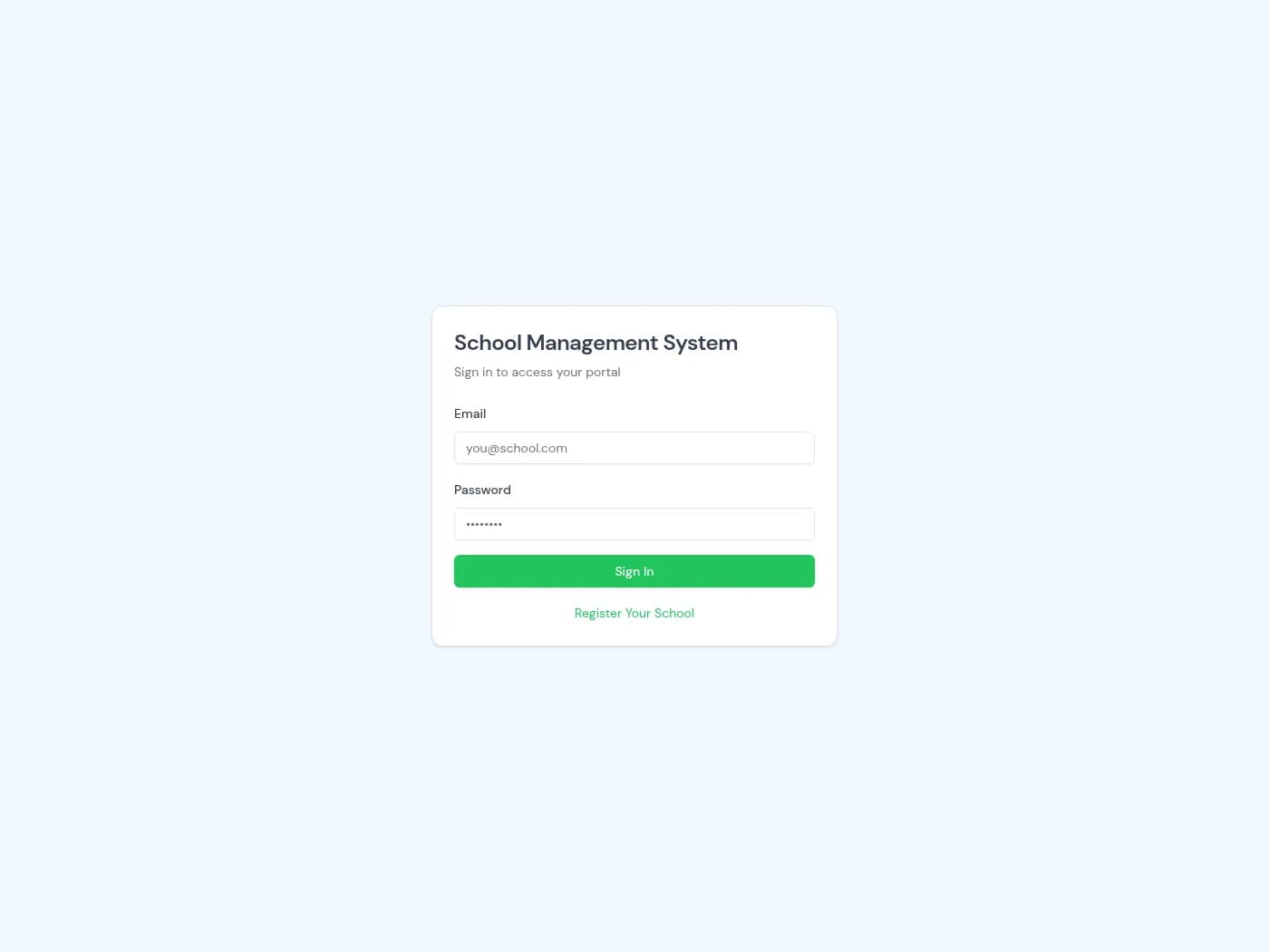 Unified Multi-Tenant School Management with Role-Based Portals & Live Features