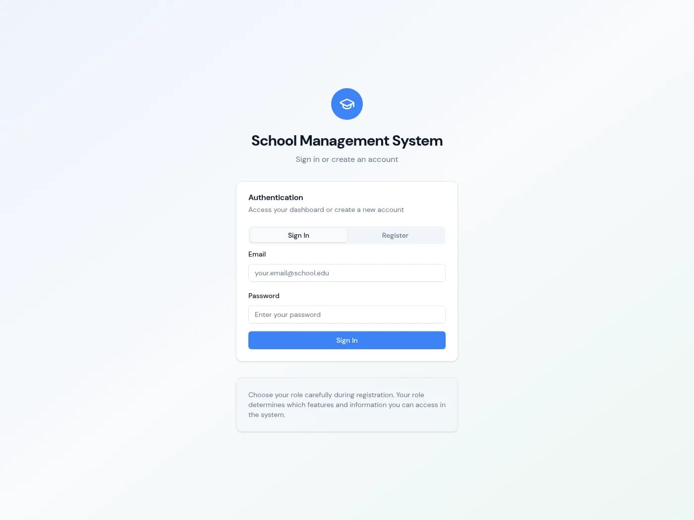 School Management System Website