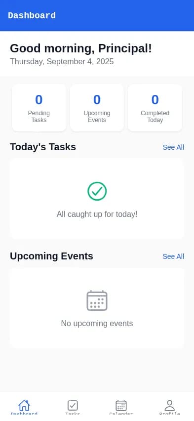 School Principal's Personal Assistant Mobile App