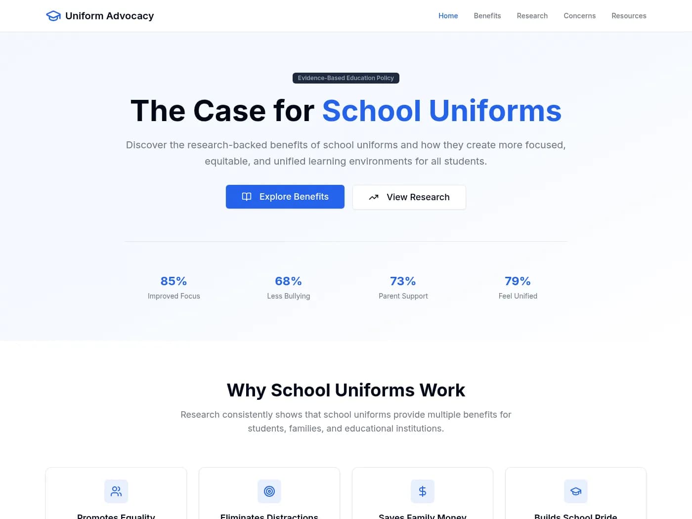 School Uniform Advocacy Info Portal