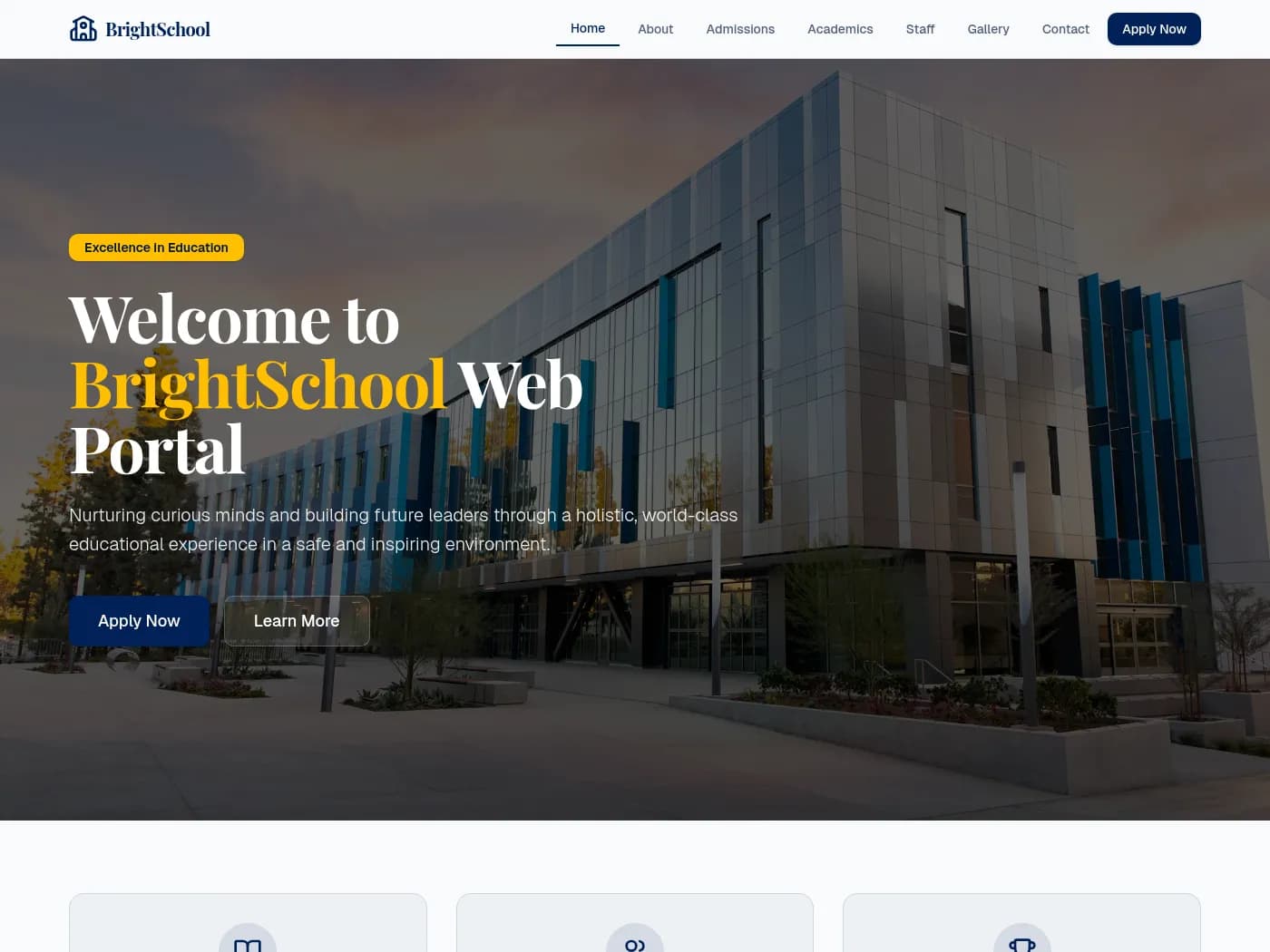 BrightSchool Web Portal